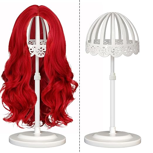 Amazon.com : Wig Stand 1 Pack Adjustable Height Portable Wig Holder ...