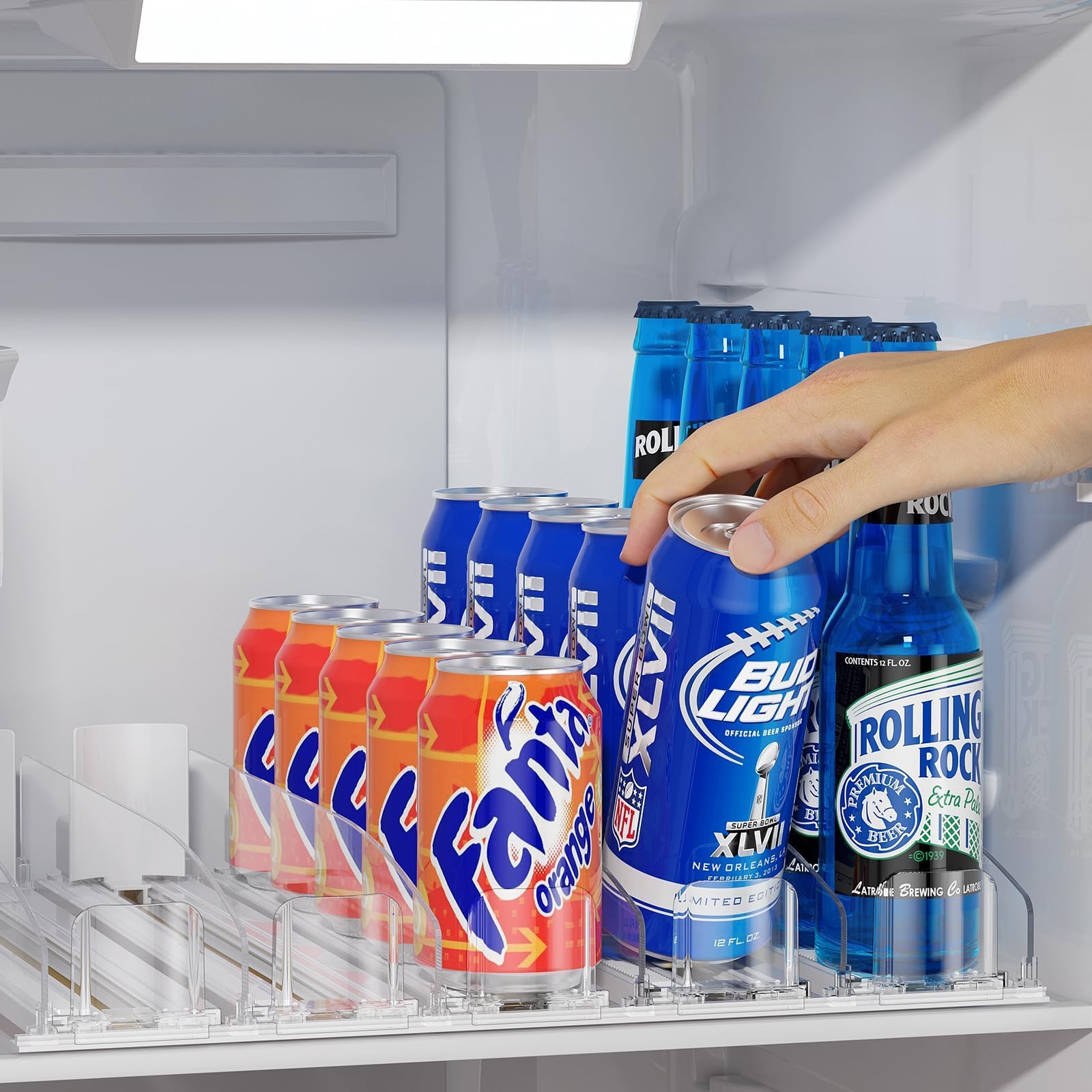 Amazon.com: Drink Organizer for Fridge, Self-Pushing Soda Can Organizer ...