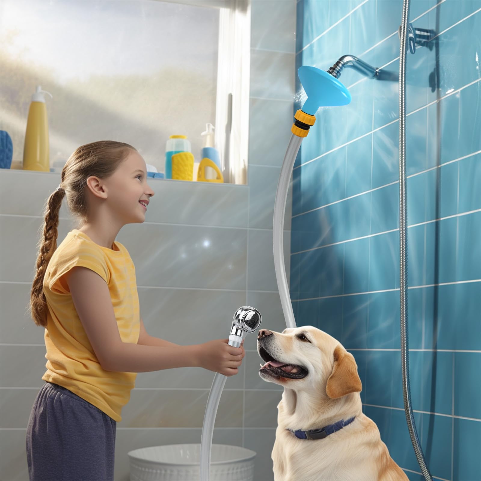 Slip-on Shower Attachment Hose Sprayer: for Faucet and Shower Diameter ...