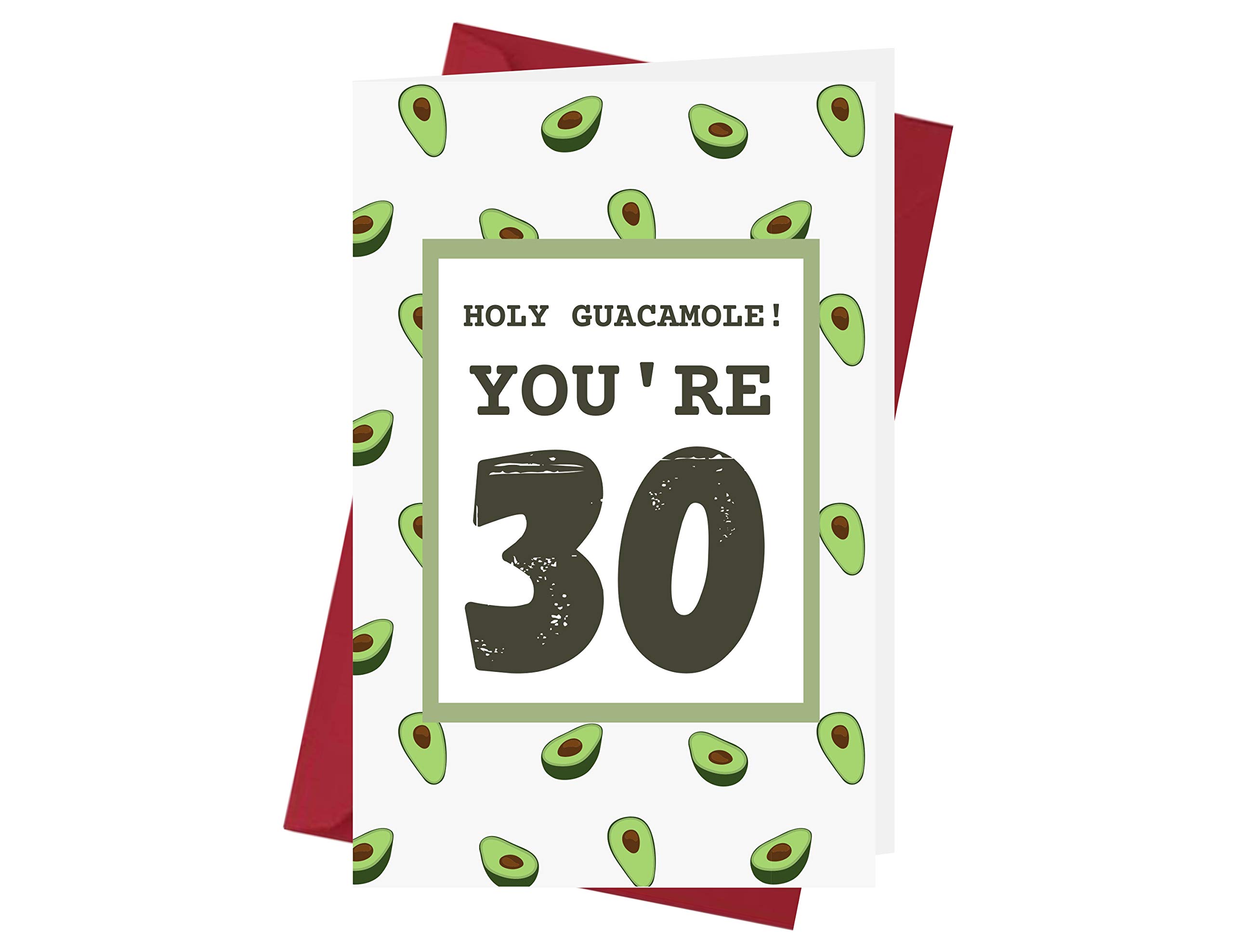 Buy Funny 30th Birthday Card – Funny Avocado 30 Years Old Anniversary ...