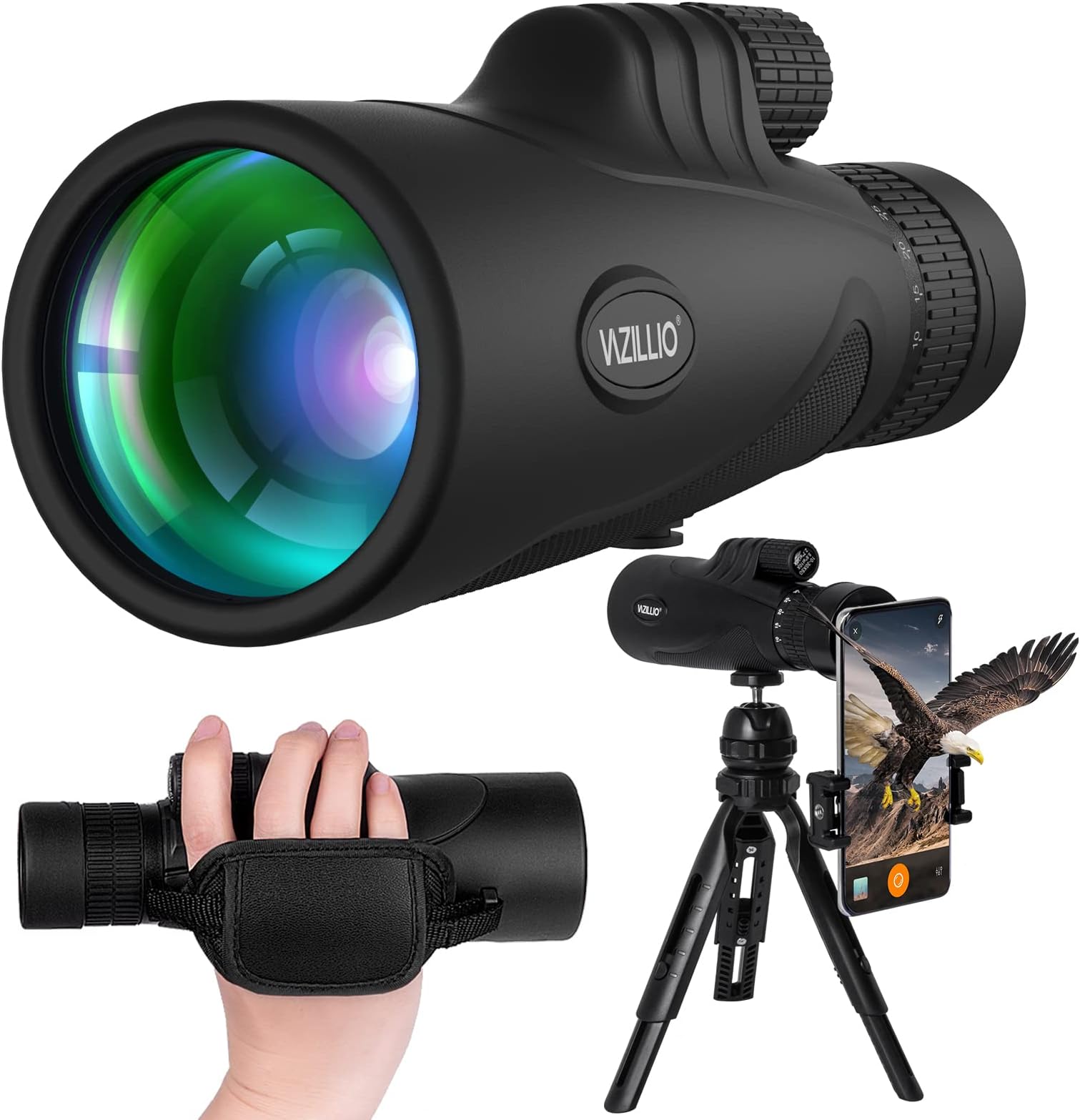 National Geographic Zoom-Monokular 8-25x25, Fern-Rohr mit Makrofunktion ...