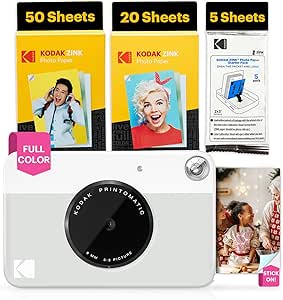 Amazon.com : KODAK Printomatic Full-Color Instant Print Digital Camera - 75 Sheets Bundle ...