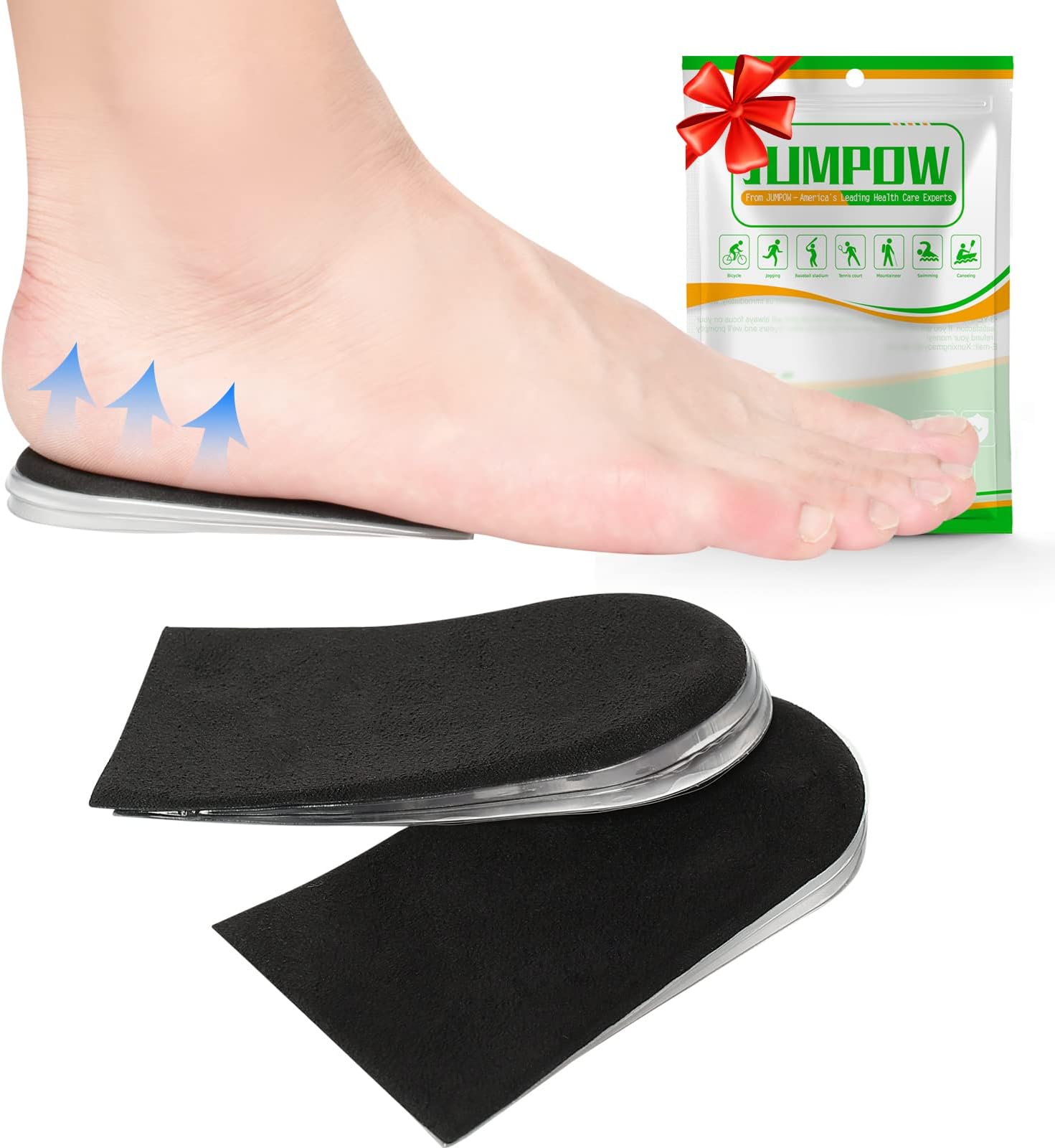 Amazon.com: Sumifun Heel Lift, 4-Layer 1 Inch Gel Shoe Lifts for Women ...