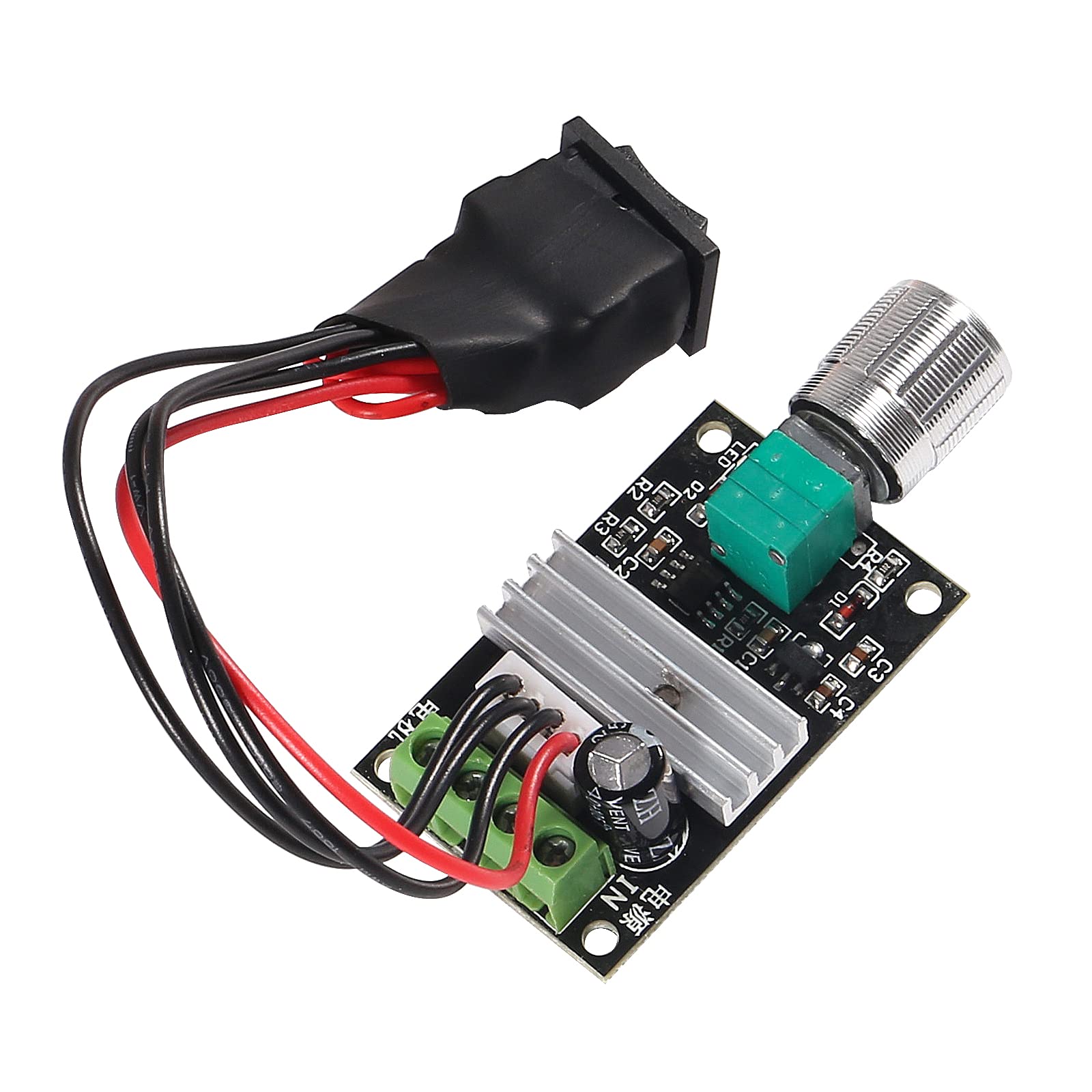 Snapklik.com : 2 Pack 6V 12V 24V 28V 3A 80W 1203BB DC Motor Speed ...