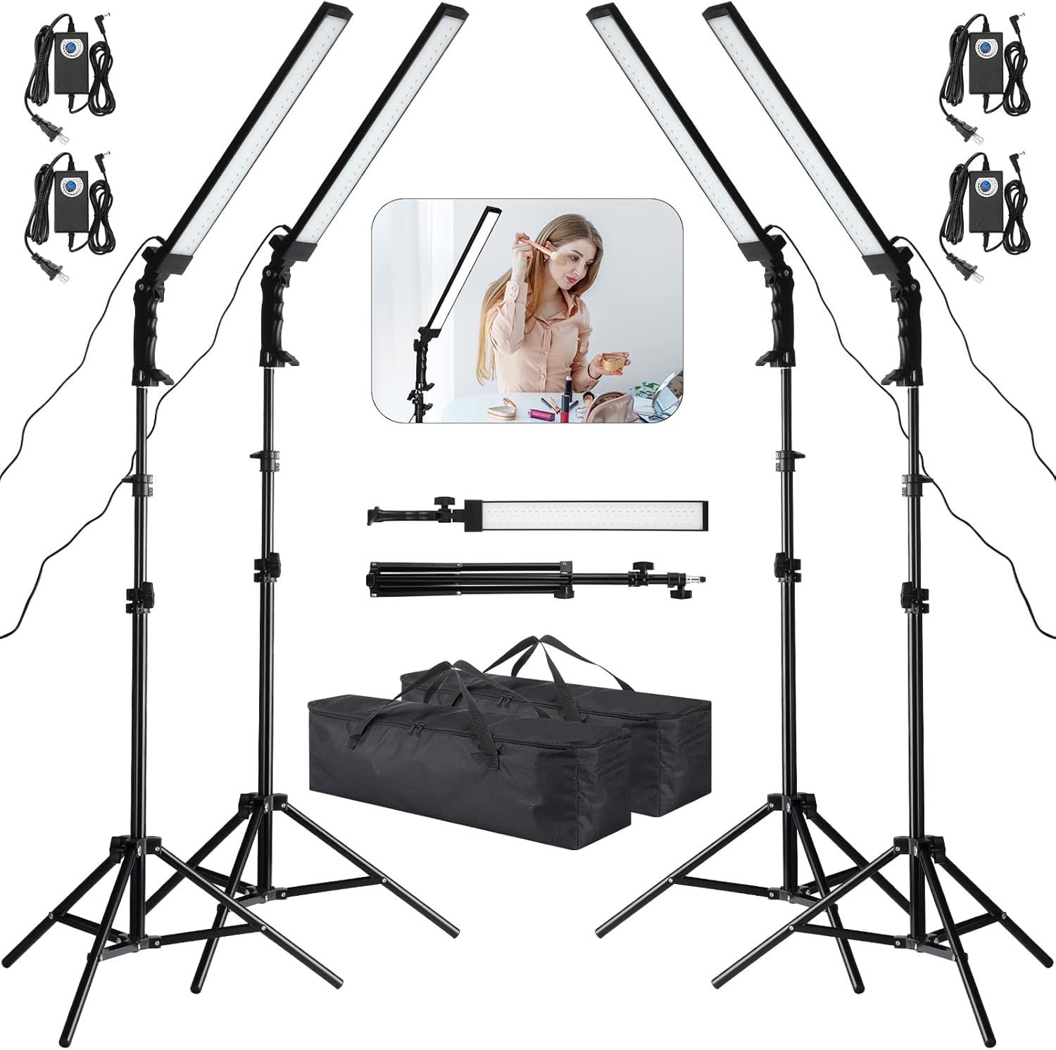 Amazon.com : Xuhal 4 Pack LED Photography Lighting Stick Kit Adjustable ...