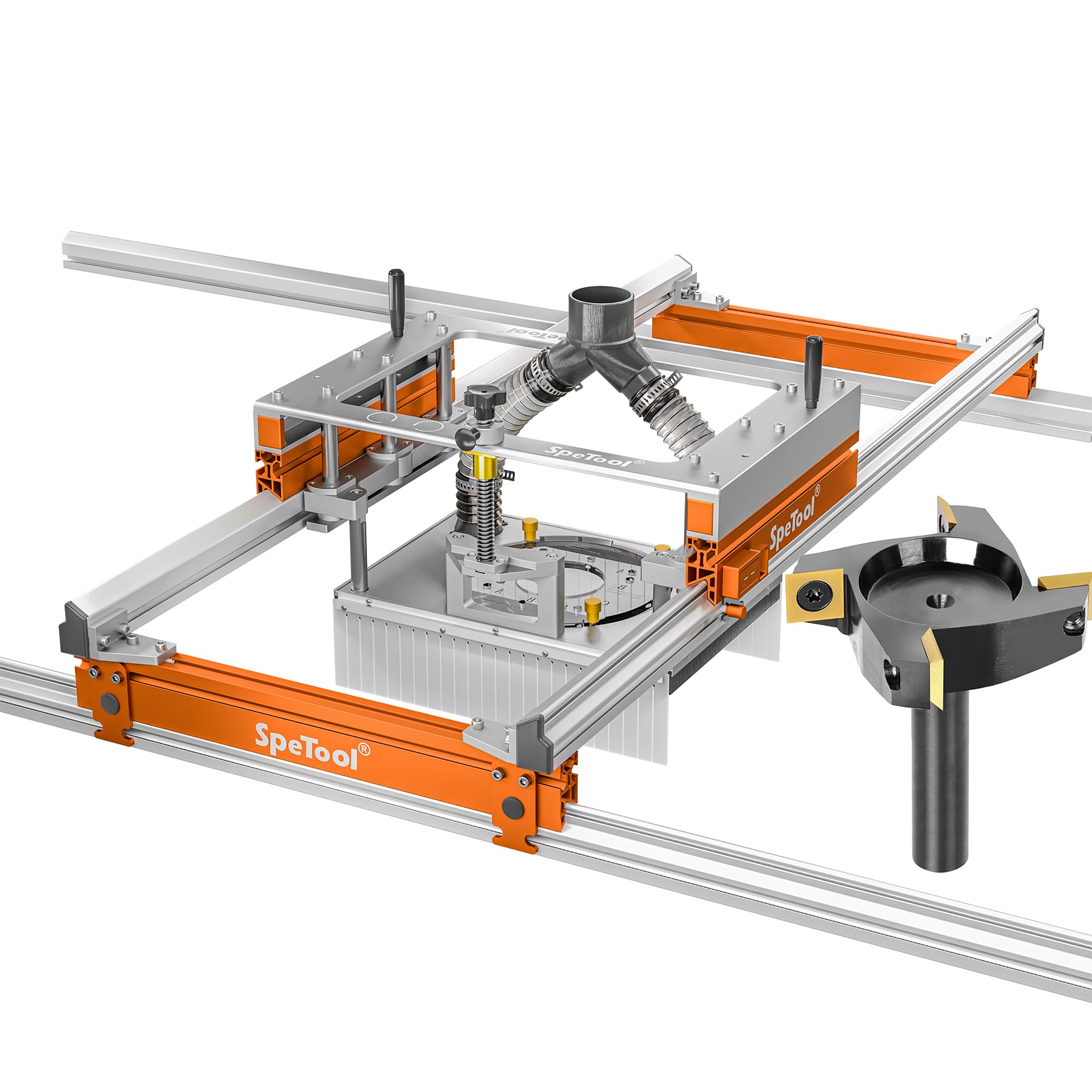 SpeTool Xpert Router Sled for Flattening Slabs with Continuous Height ...