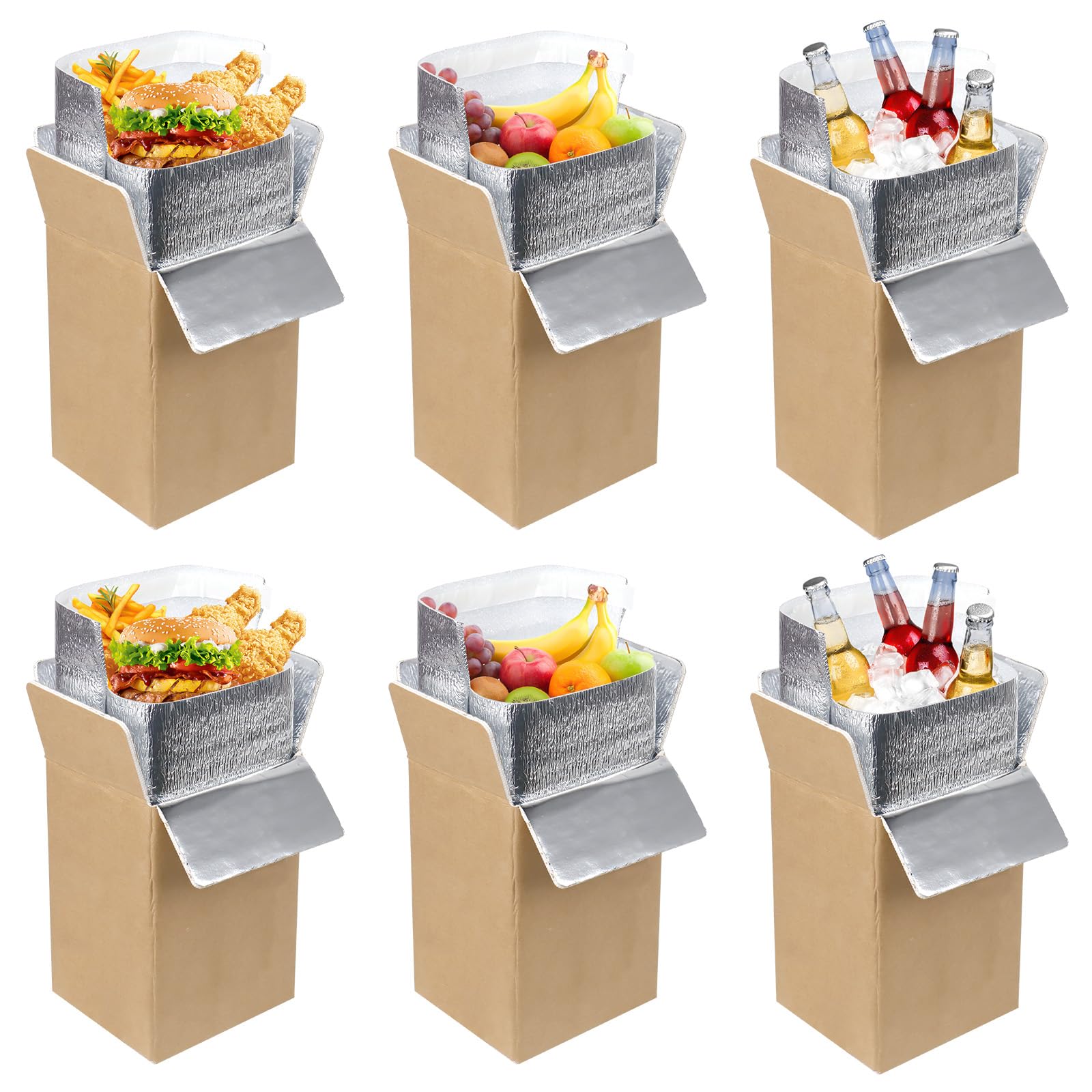 Amazon.com: 6-Pack Small Insulated Shipping Boxes with Aluminum Foil ...