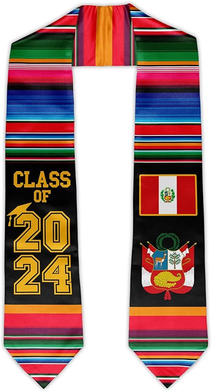 Amazon.com: Peru Flag Graduation Sash 2024 Mexican Graduation Stole ...