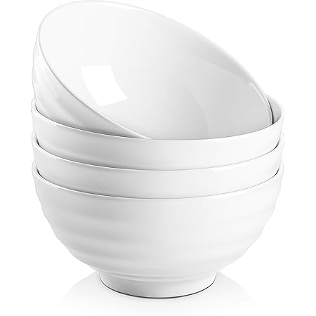 Amazon.com | DOWAN 26 Ounces Porcelain Soup Bowls, Cereal Bowls with ...