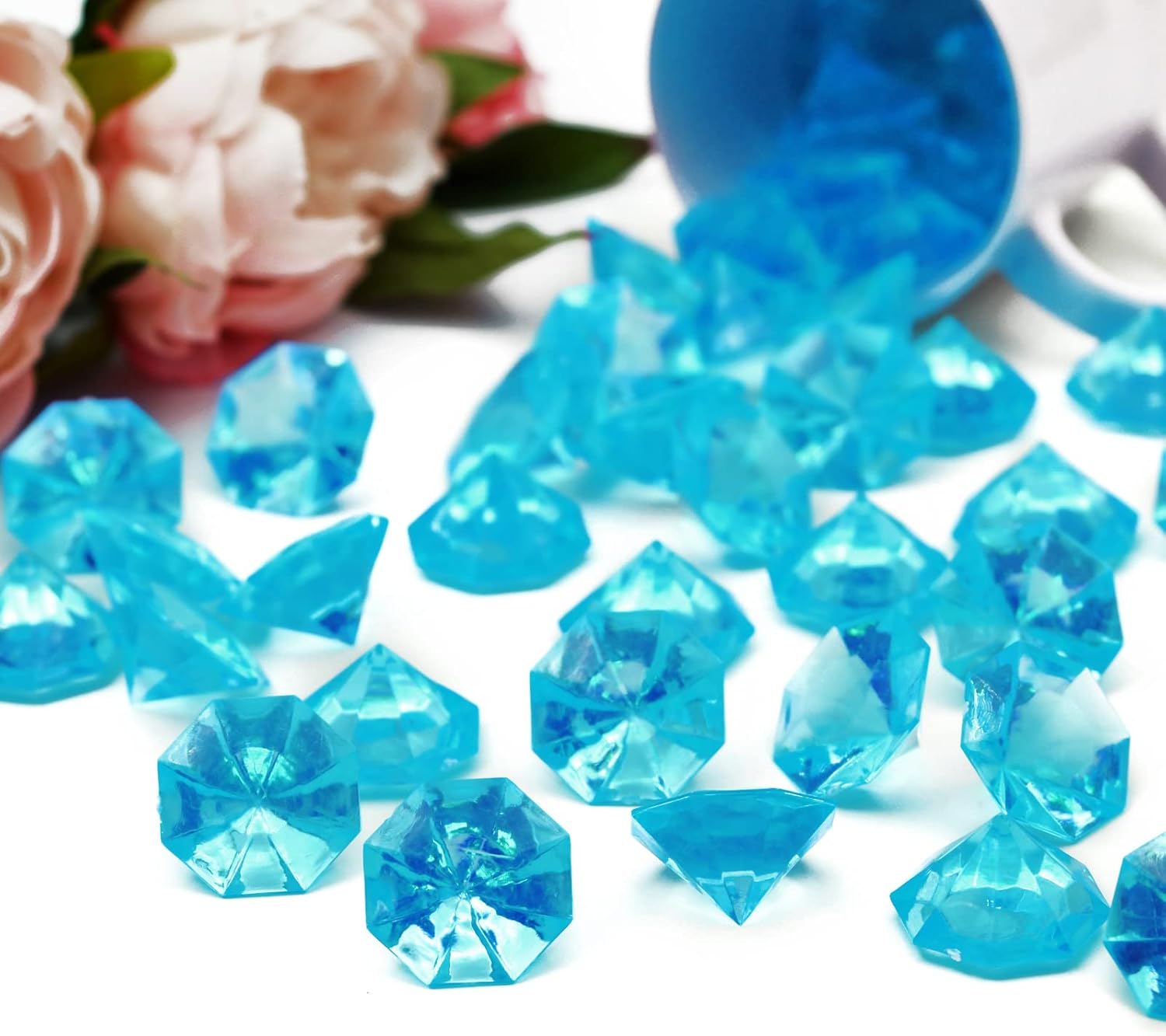 Amazon.com: WBJKZJD 47pcs Acrylic Diamond Gems Pirate Plastic Gems ...