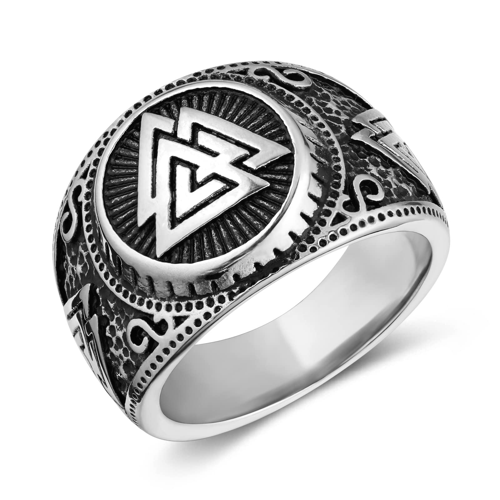 Snapklik.com : Norse Viking Valknut Ring For Men Stainless Steel ...