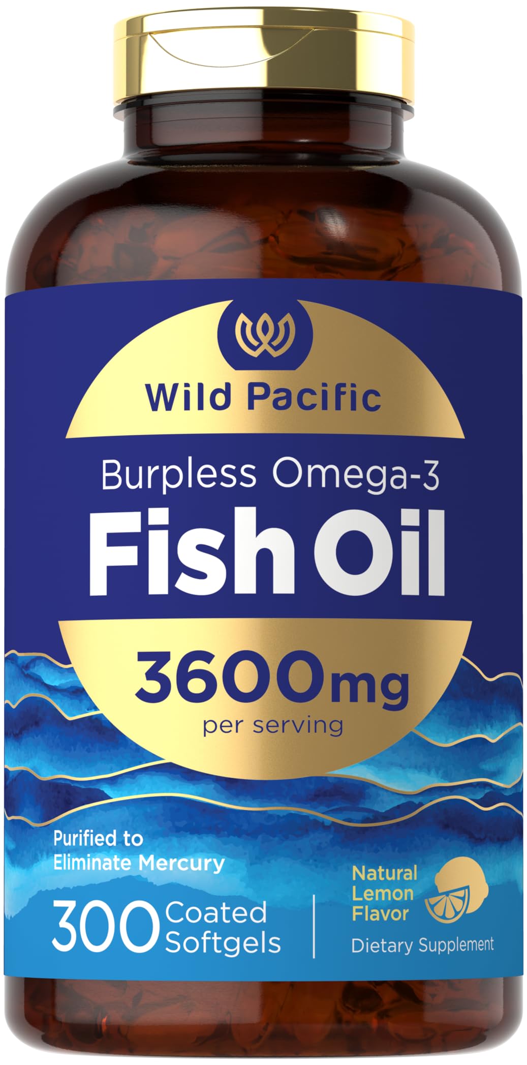 Amazon.com: Carlyle Burpless Fish Oil 3600 mg | 300 Softgels | with ...