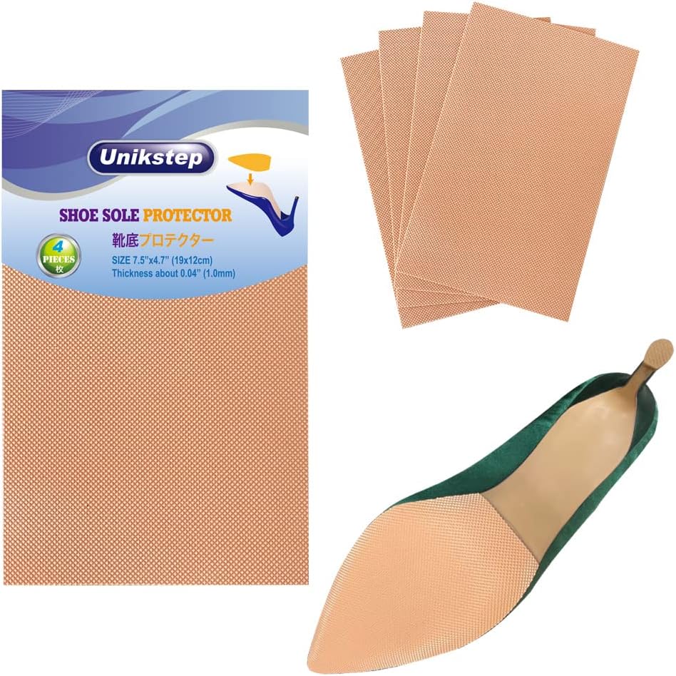 Unikstep 4 Pieces Shoe Sole Protectors, Shoe Bottom and Heel Anti Slip ...