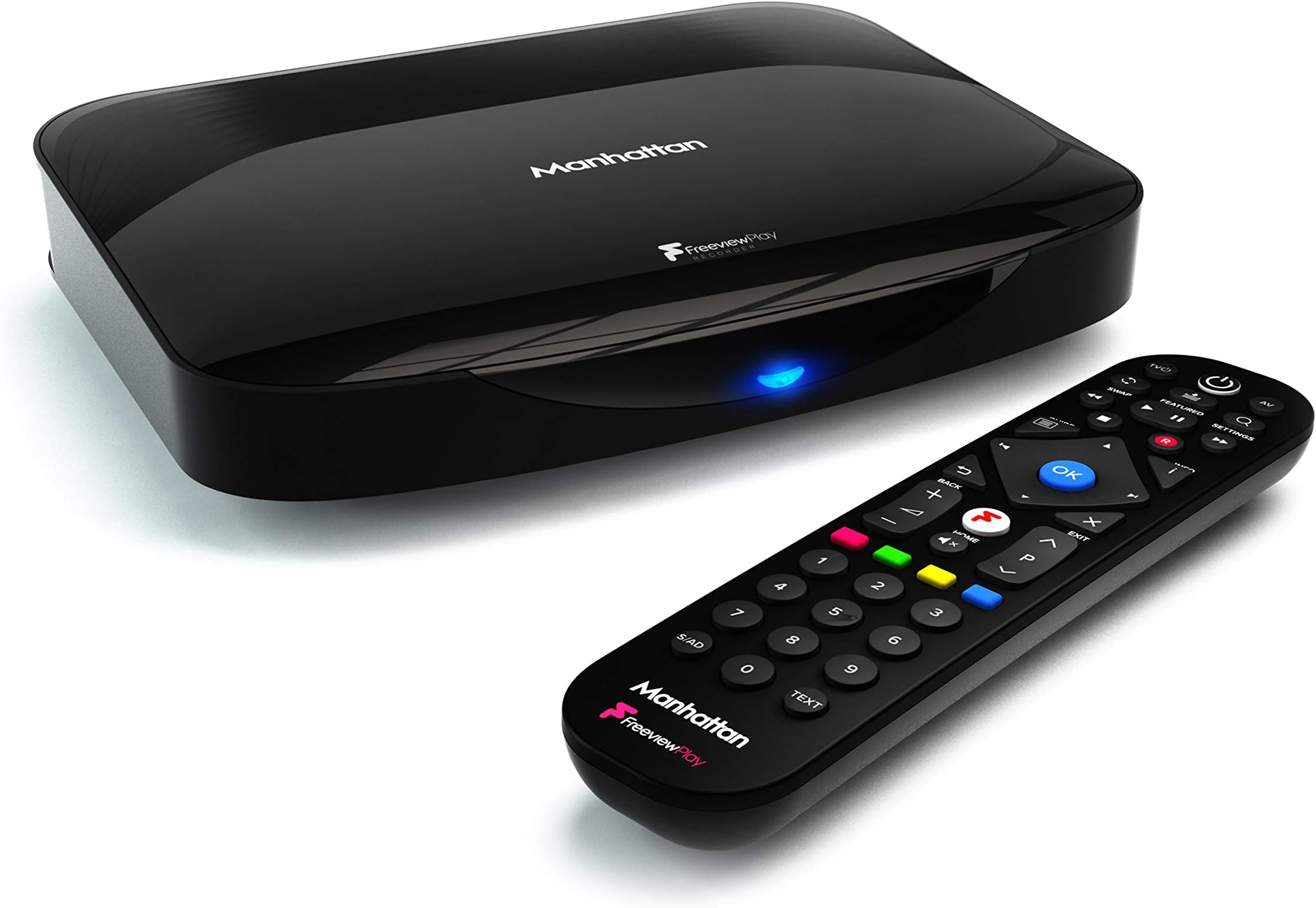 Manhattan T4 Freeview Play 4K TV Box, Black: Amazon.co.uk: Electronics ...