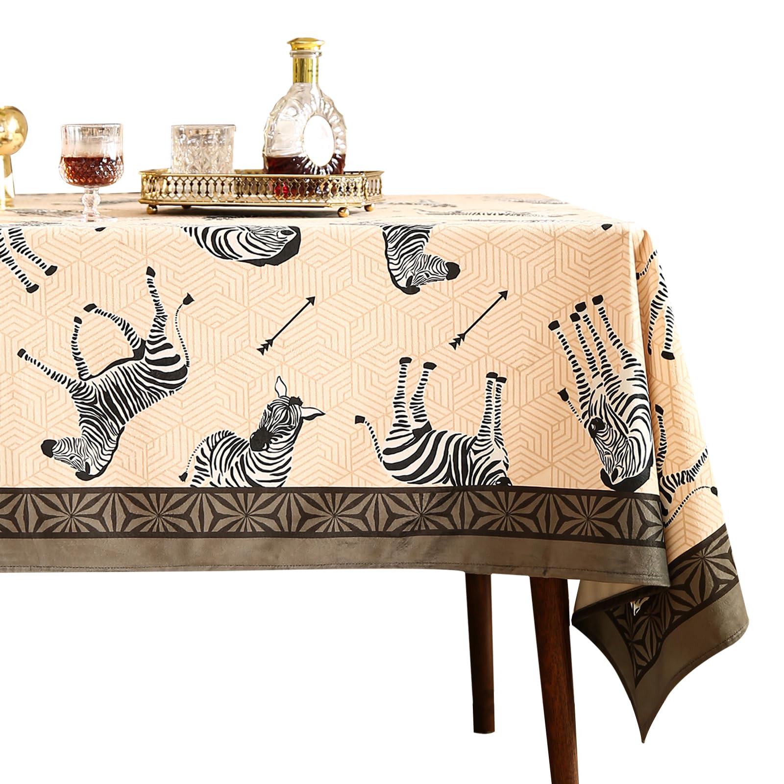 Amazon.com: patdrea Designer Brown Tablecloth for Rectangle Tables ...
