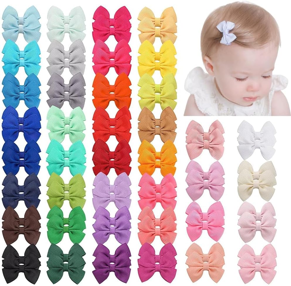 Amazon.com: Hair Clips for Girls - 42PCS Fully Lined Hair Bows ...