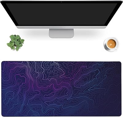 Amazon.com: Relaxweex Felt l Shaped Mouse Pad 36.2" x 15.7" Corner Desk ...