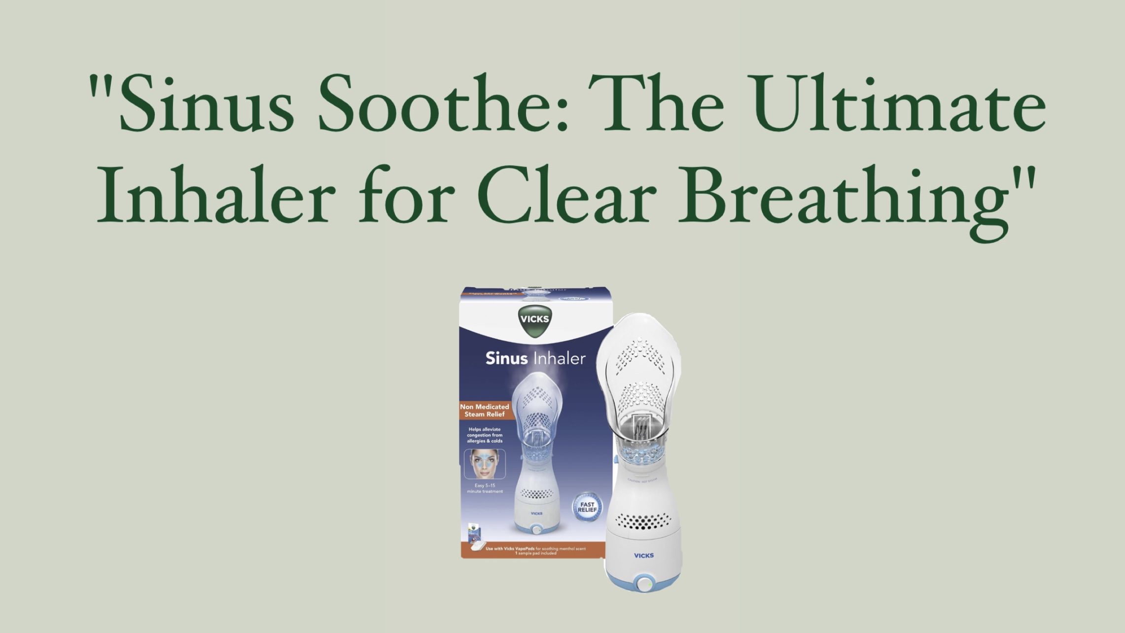 Watch Steam Inhaler Review and Demo on Amazon Live