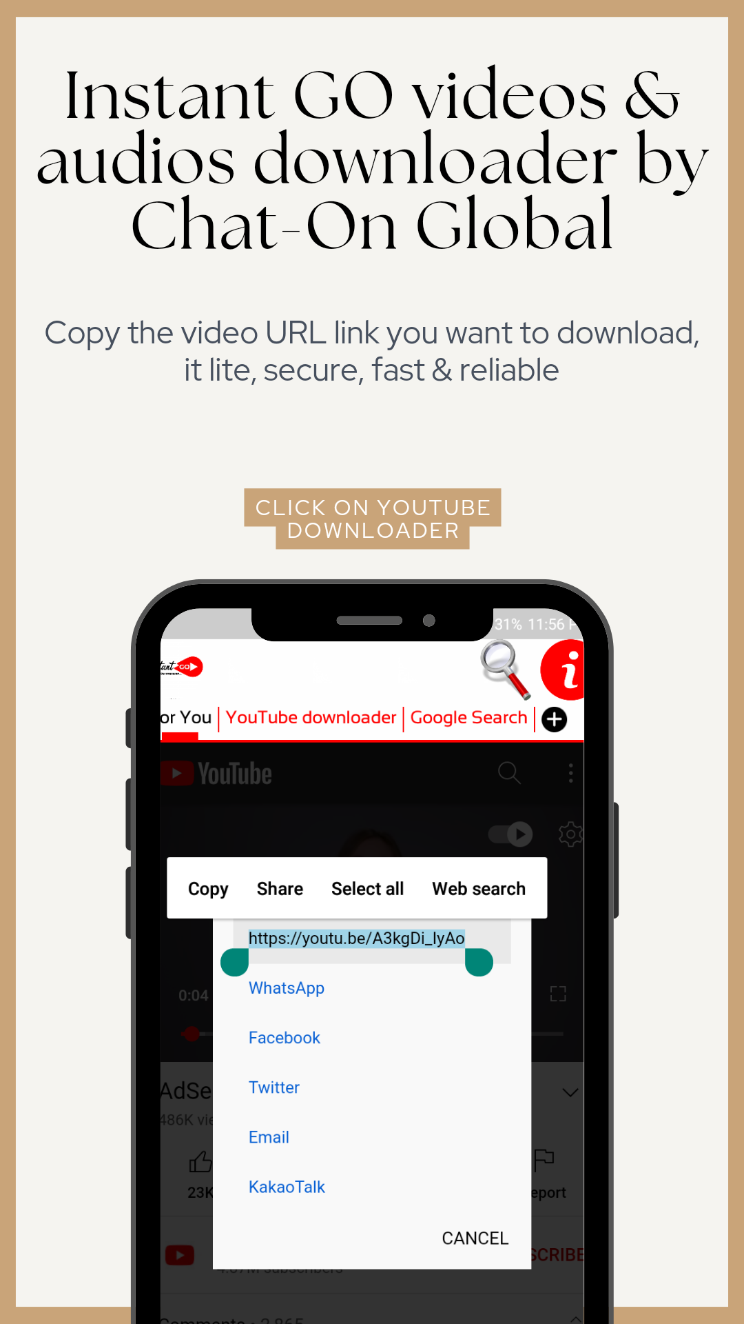 Instant GO videos & audios downloader - App on Amazon Appstore