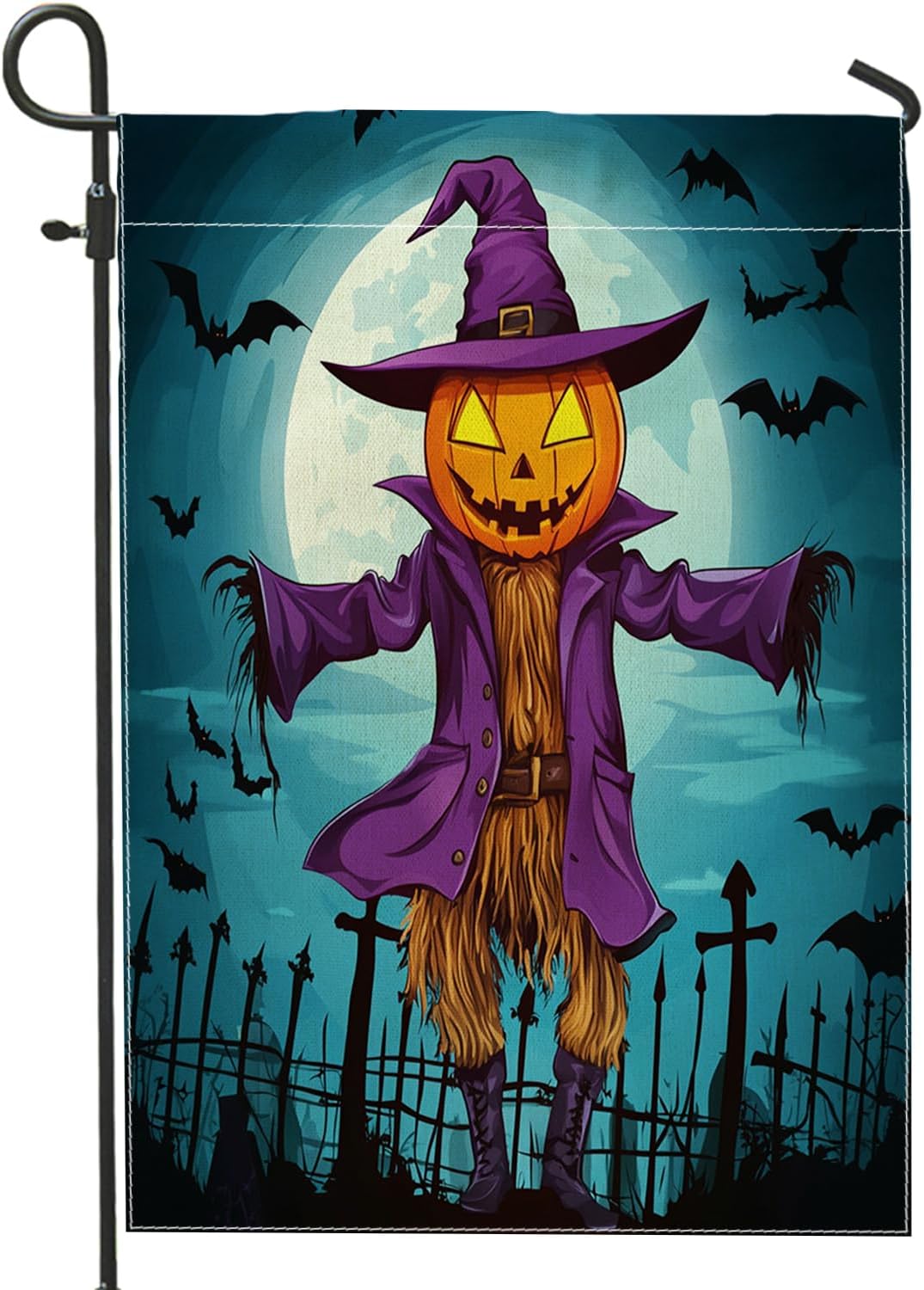 Amazon.com : Halloween Anime Scarecrow Garden Flags 12x18 Inch Double ...