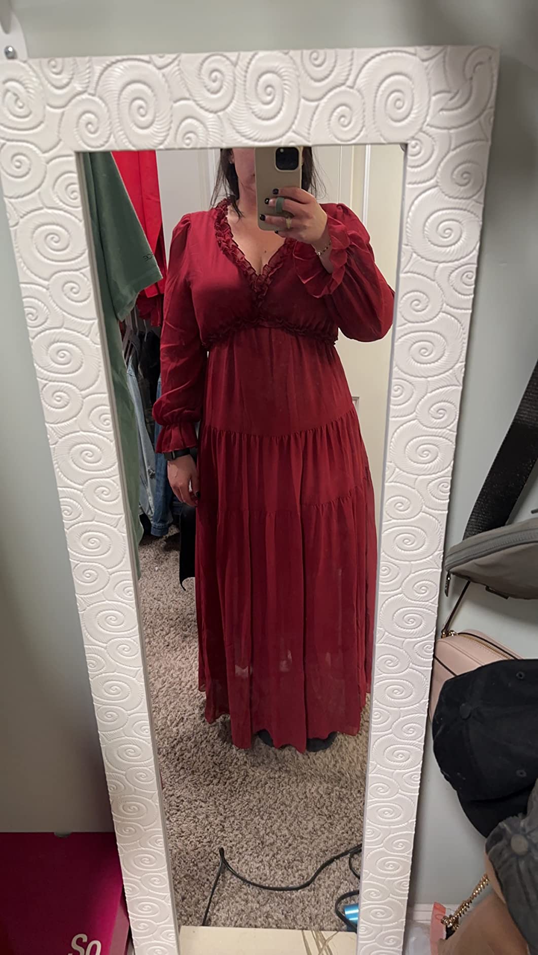 $9/mo - Finance BLENCOT Womens Casual Floral Deep V Neck Long Sleeve ...