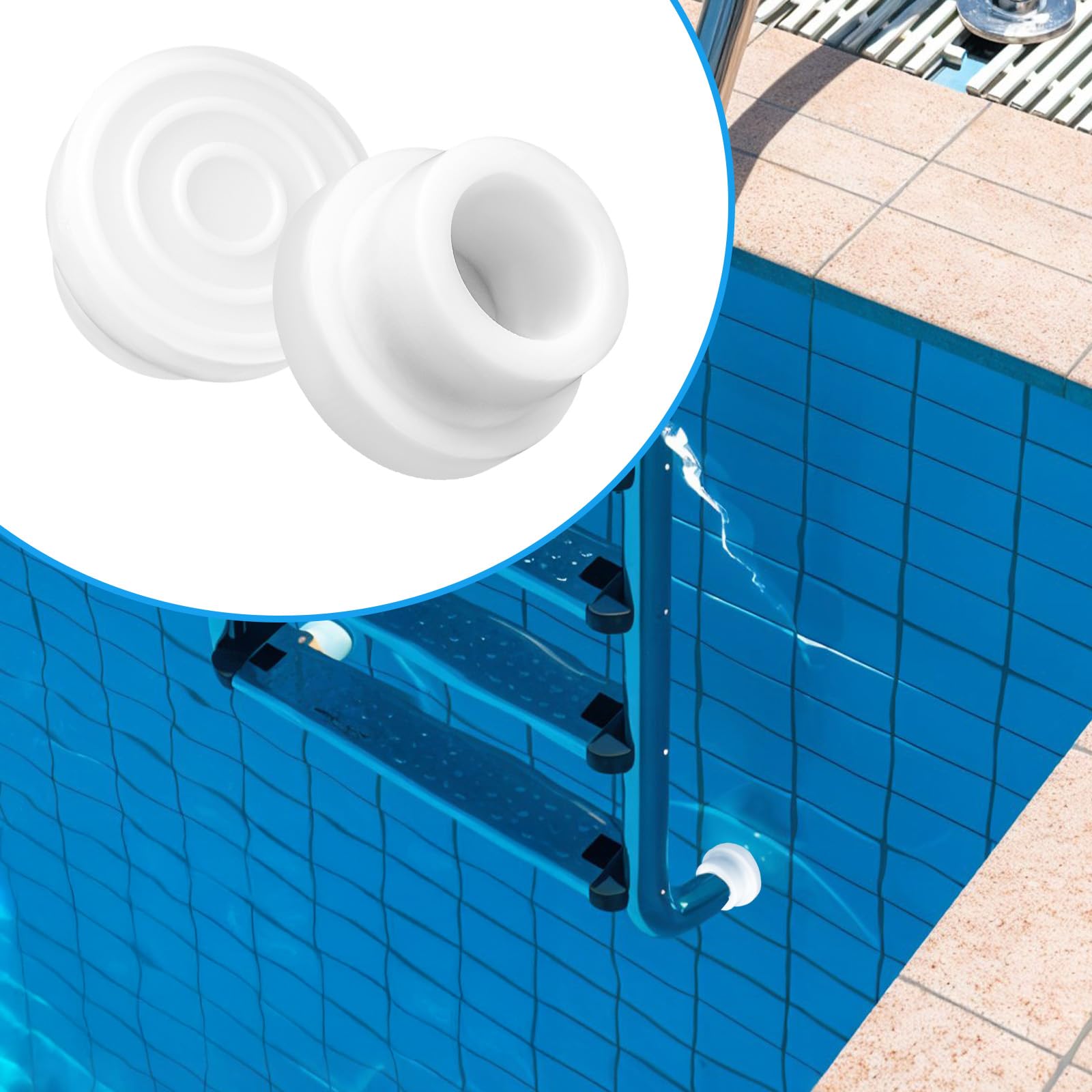 Snapklik.com : Pool Ladder Bumpers For Inground Pools - 2 Pack Rubber ...