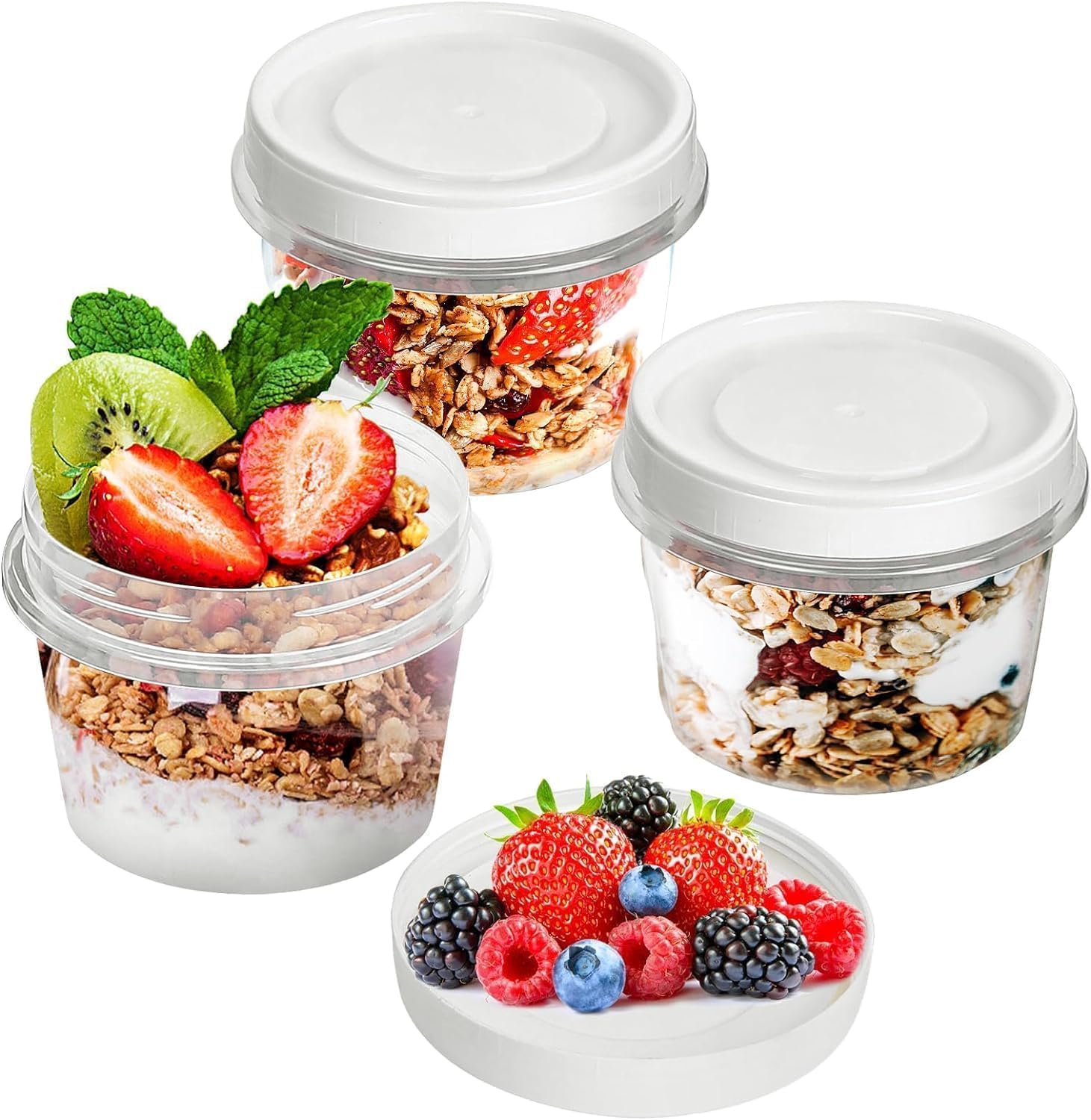 Amazon.com: WBKTOOL 3 Pack Food Storage Containers with Lids - 16 oz ...