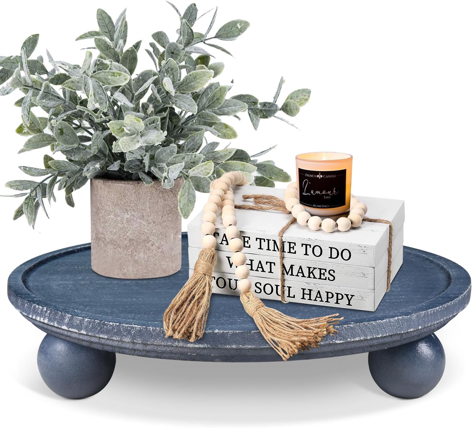 Amazon.com: SOWA Farmhouse Wood Tray Risers for Display, Wooden ...