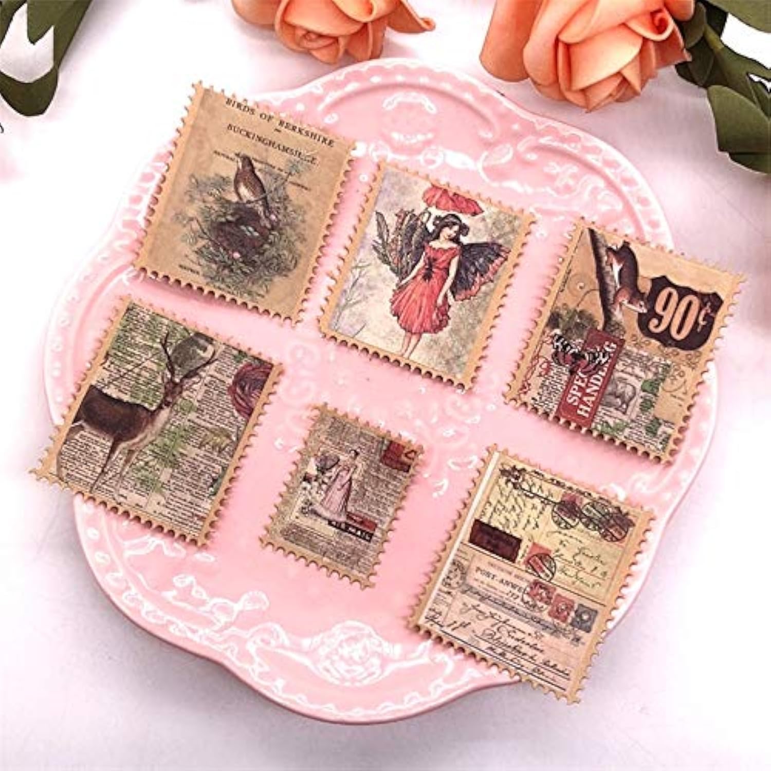 Amazon.com: KSCRAFT DIY Postage Stamp Set Metal Cutting Dies Stencils ...