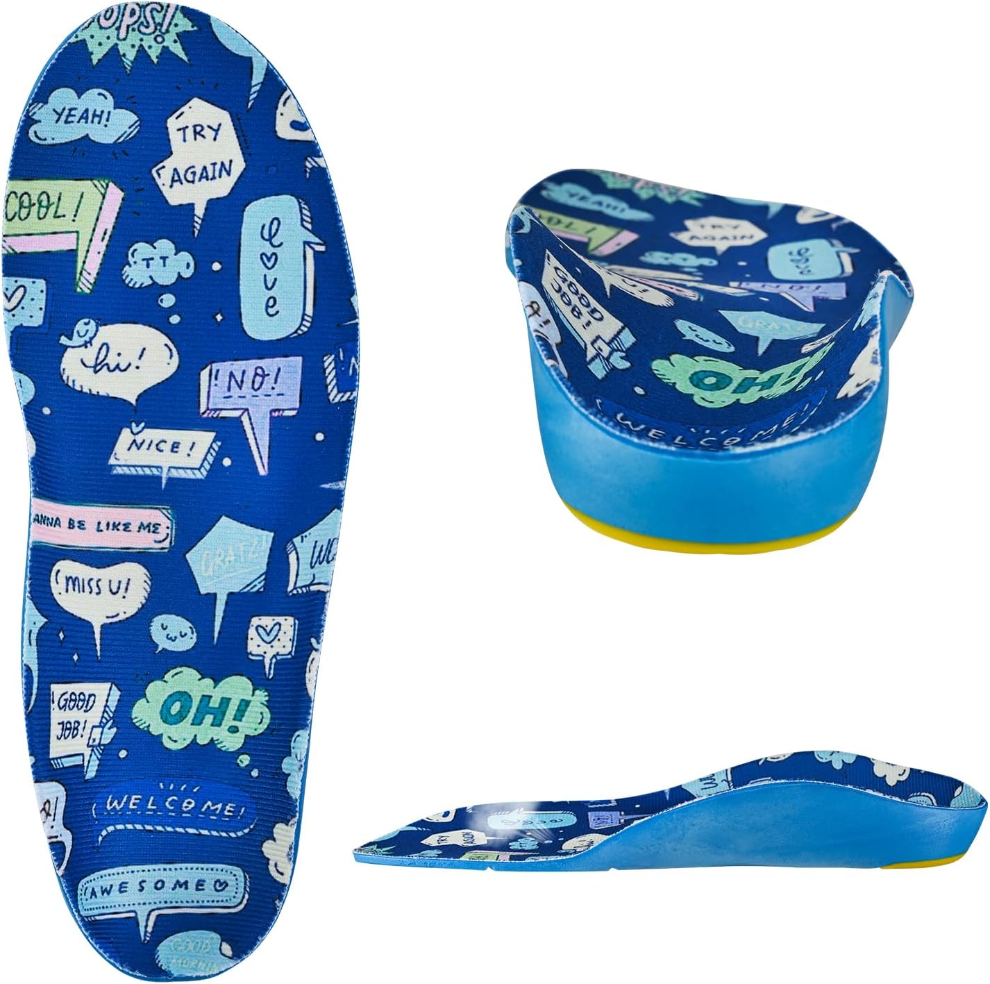 Amazon.com: WALKROFEET Kids Insoles for Over-Pronation Soft PU Foam ...