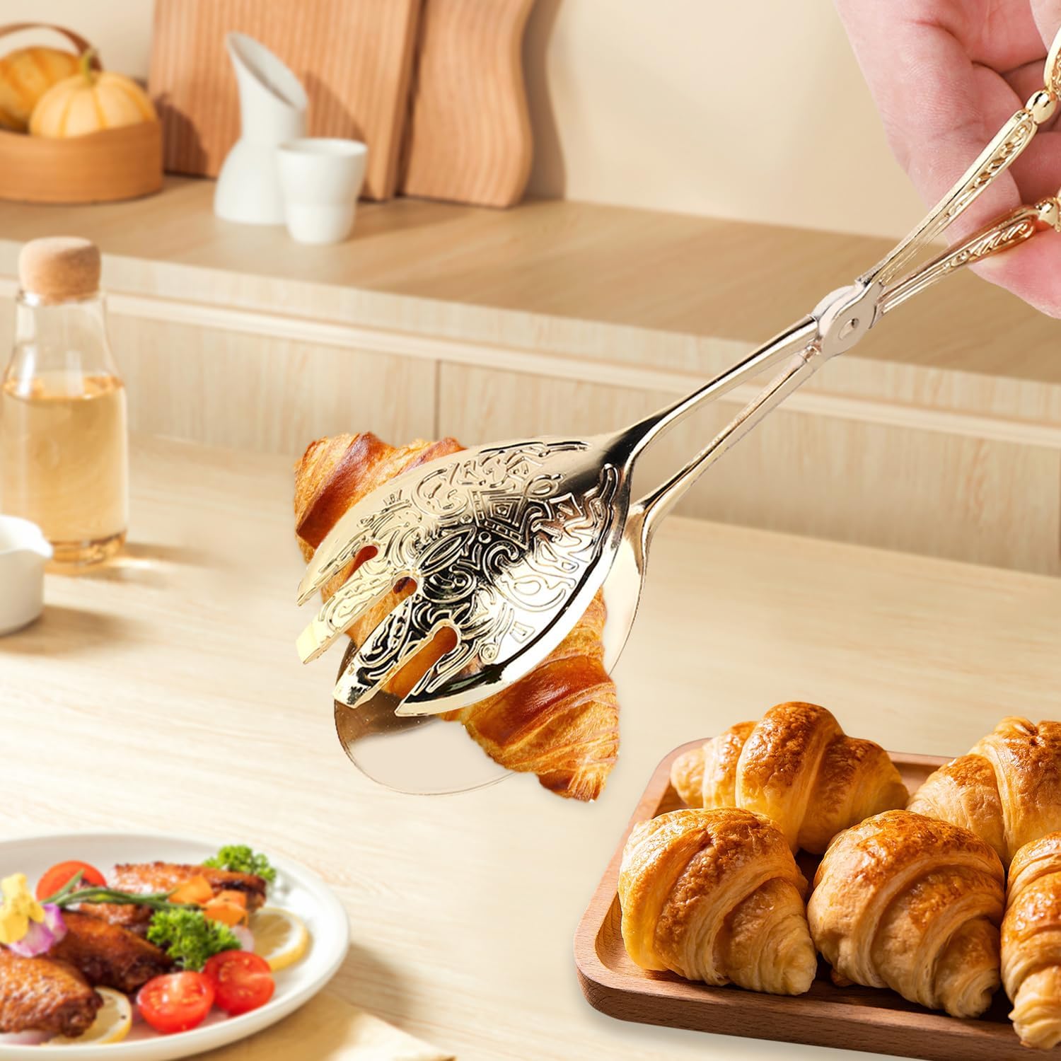 Amazon.com: 22cm/8.7in Cake Clamp Arabic Vintage Style Bread Tongs ...