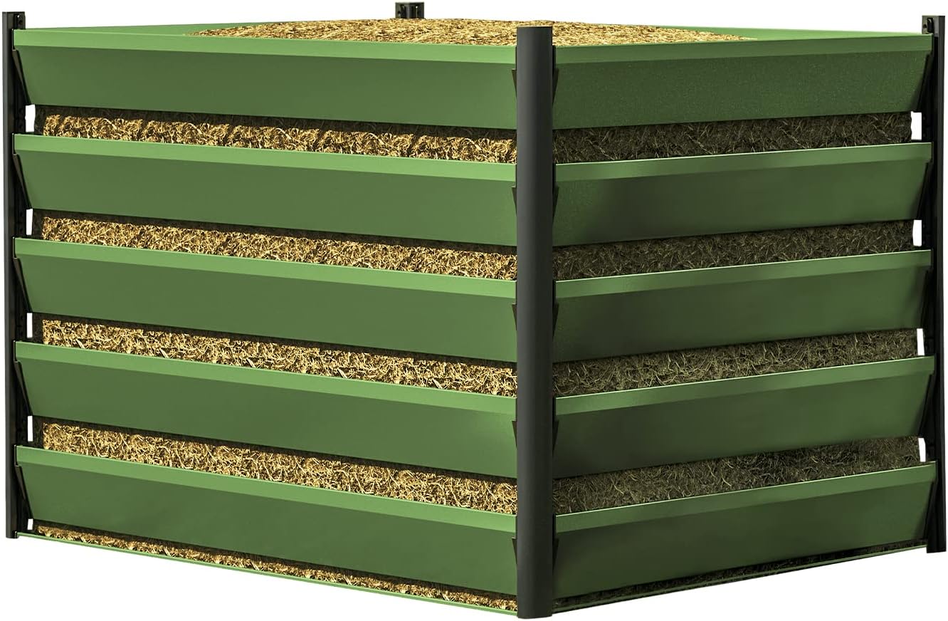 GFP Komposter Aluminium 150x110cm Hochwertiger Gartenkomposter ...