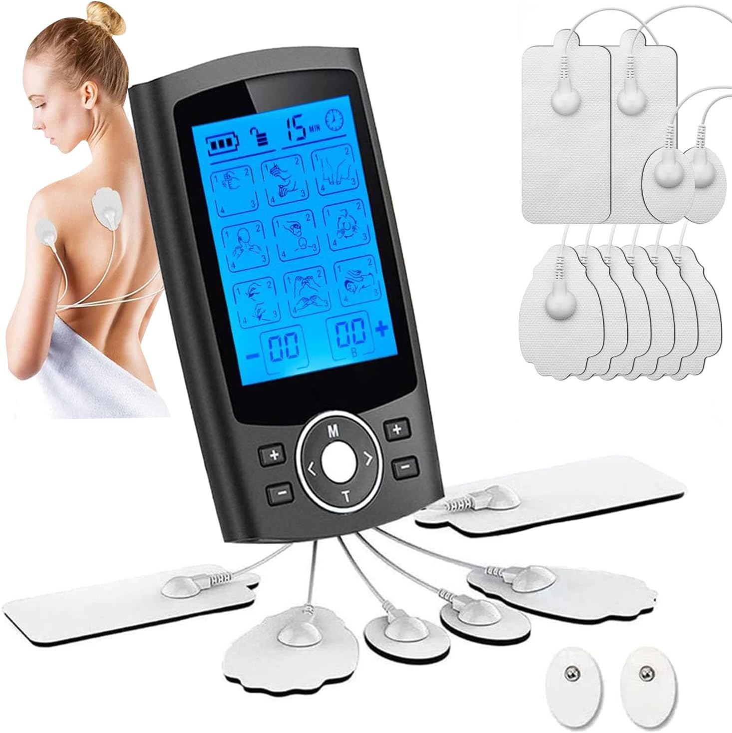CHENGBAO Maquina de Toques Electricos,Masajeador Electrico Digital ...