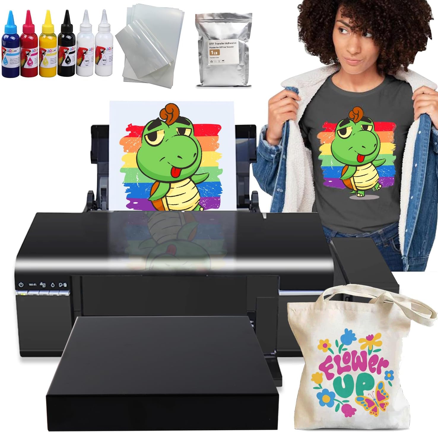 Amazon.com: DTF Transfer Color Printer A4 L805 T Shirt Printer for for ...