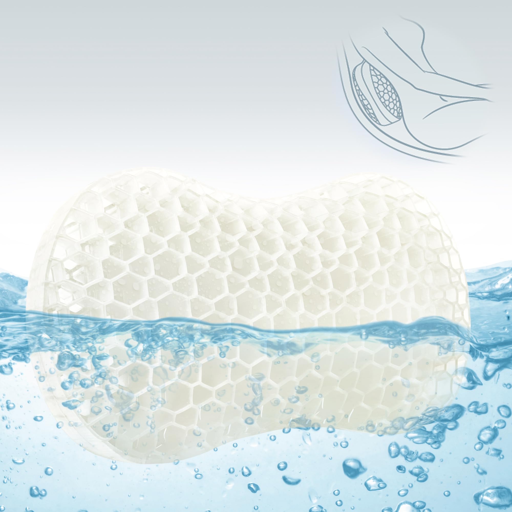 Amazon.com: Sunlit Bath Jello Gel Bath Pillows, Lumbar Pillow for ...