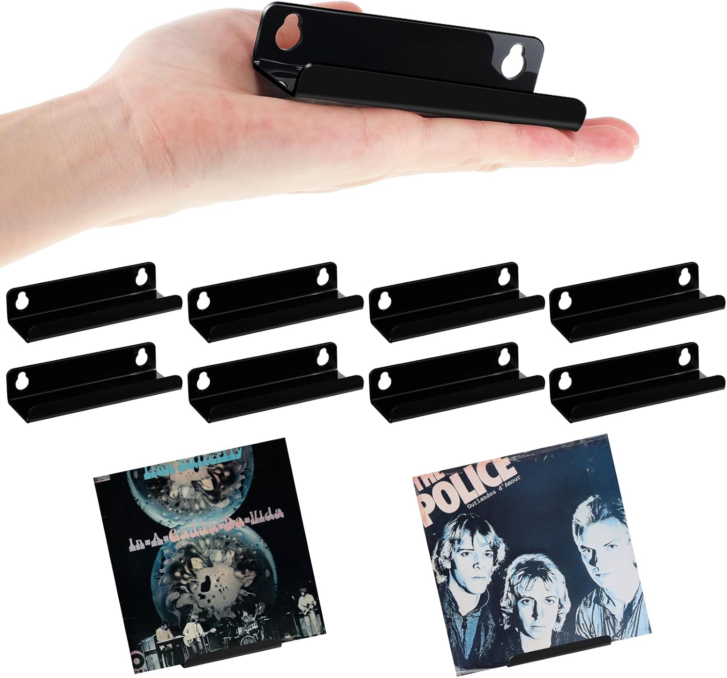 Amazon.com : Wesiti 8 Pack 3.94 inch Small Vinyl Record Wall Shelf ...