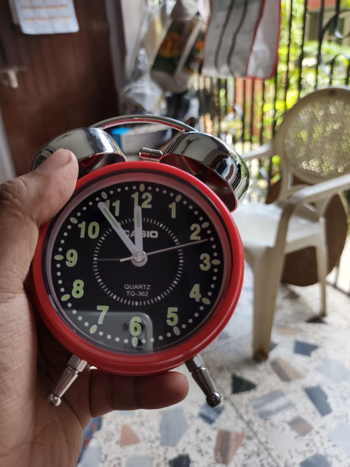 Casio Analog Table Clock (TQ-362-4ADF, Red) : Amazon.in: Home & Kitchen