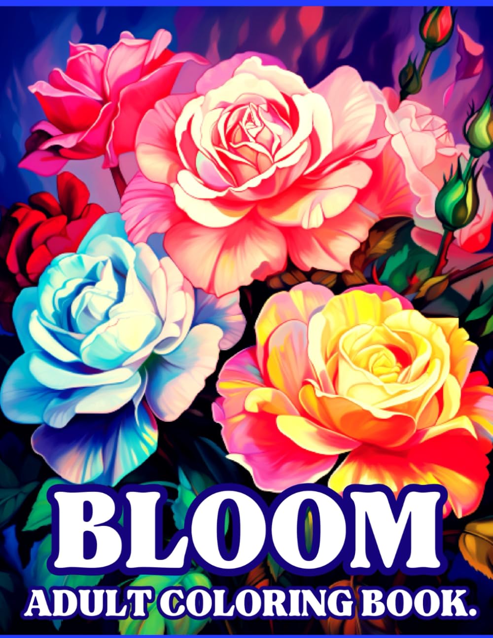Bloom Coloring Book: A huge garden of exotic flowers and botanical ...