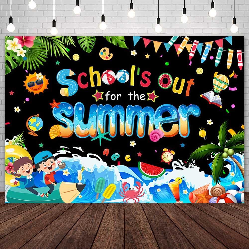 Amazon.com : AIBIIN 8x6ft School's Out for The Summer Backdrop 2024 End ...