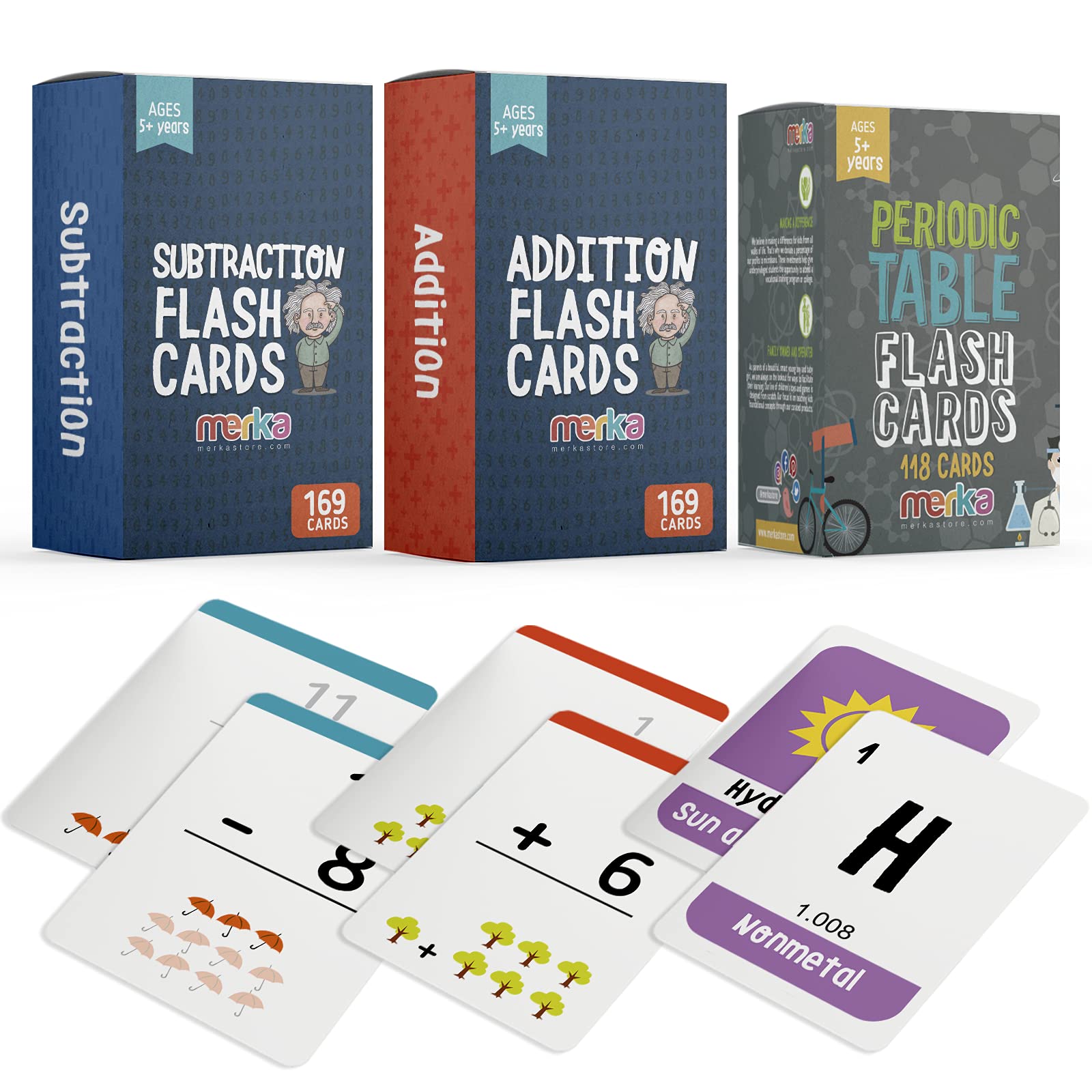 Buy merka Educational Flashcards Bundle: Addition Facts 0 to 12 (169 ...