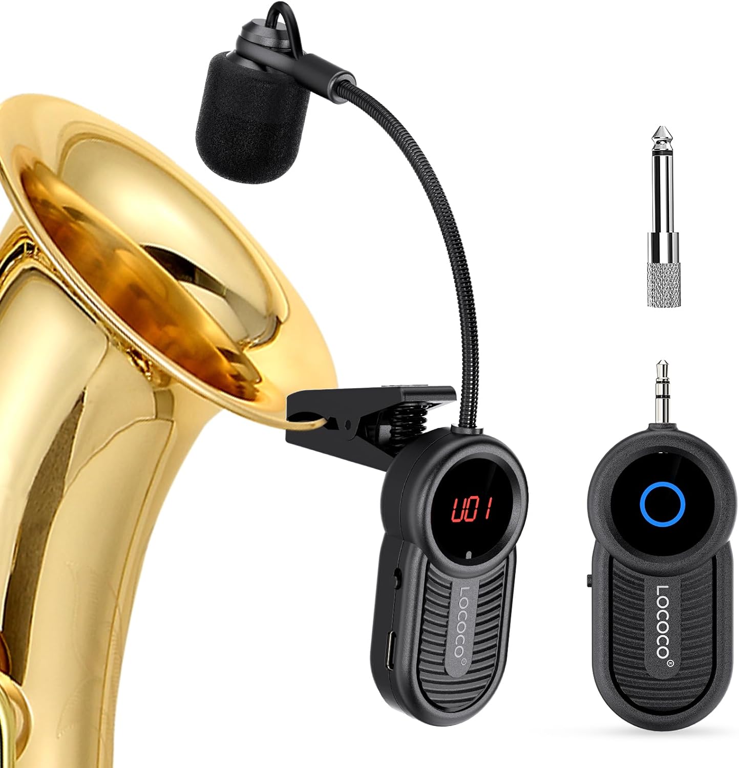 Amazon.com: Wireless Saxophone Microphone System for Instruments: UHF Rechargeable Instruments ...