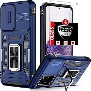Amazon.com: FRLMOOES for Samsung Galaxy S20 Plus Case with Screen Protector,Built-in Slide ...