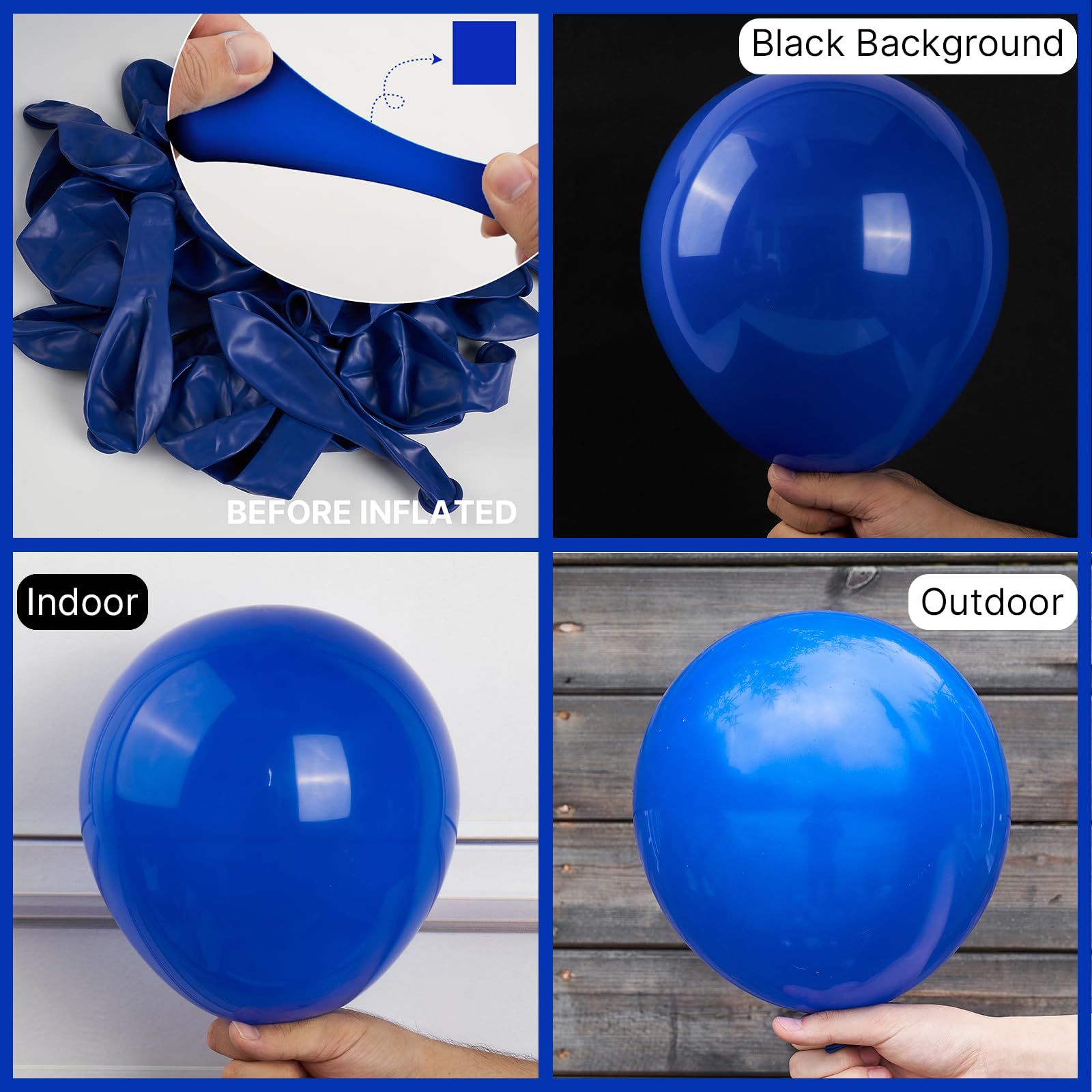 Globos Azules Reales Amazon.com: PartyWoo Globos De Color Azul Real, 4