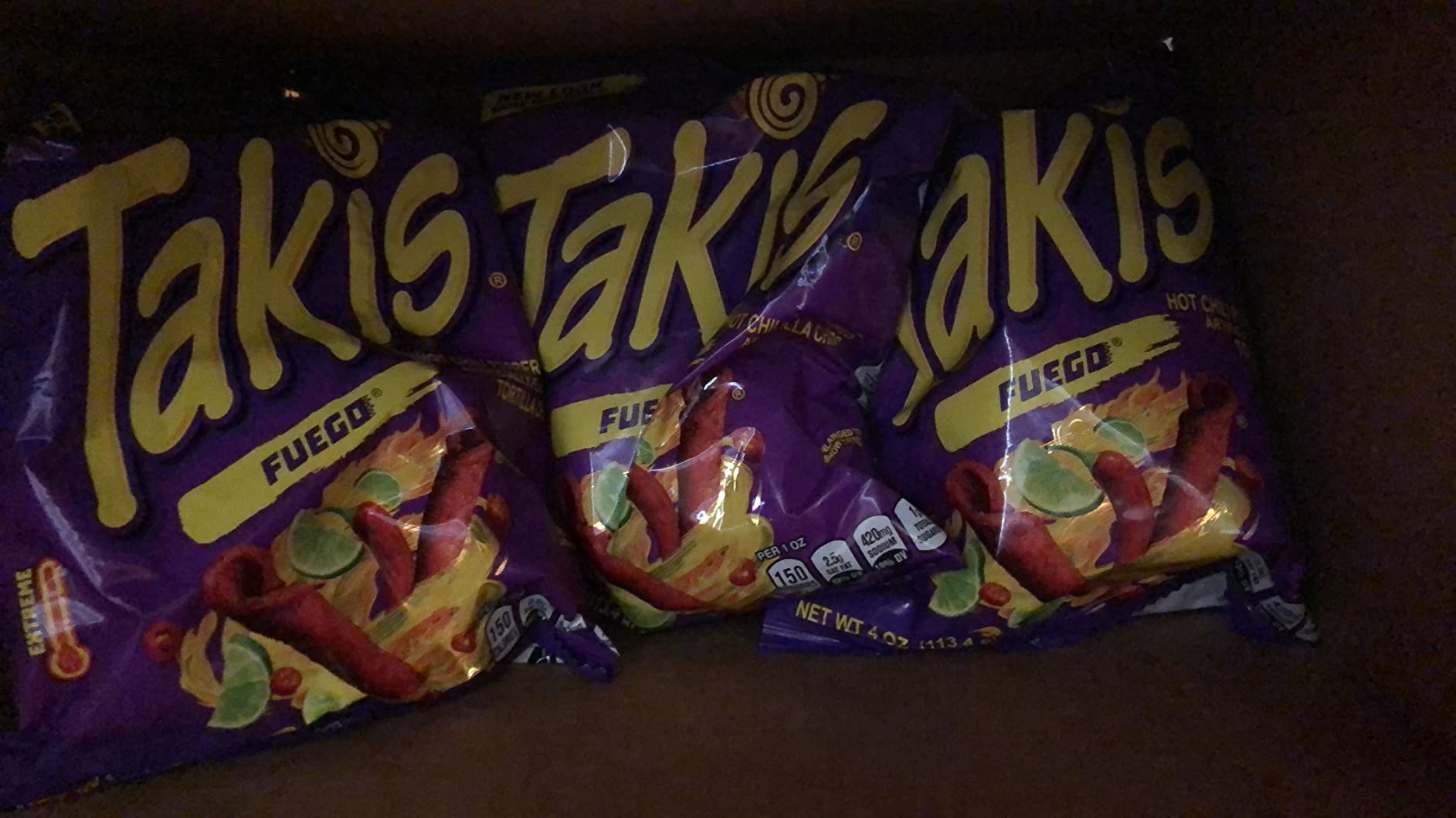 Amazon.com: Takis Fuego Rolled Tortilla Chips, Hot Chili Pepper and ...