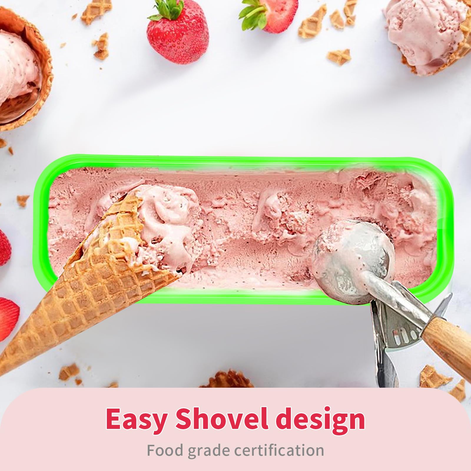 Snapklik.com : Boxdljh Ice Cream Containers Set Of 2, 1.5 Quart Ice ...