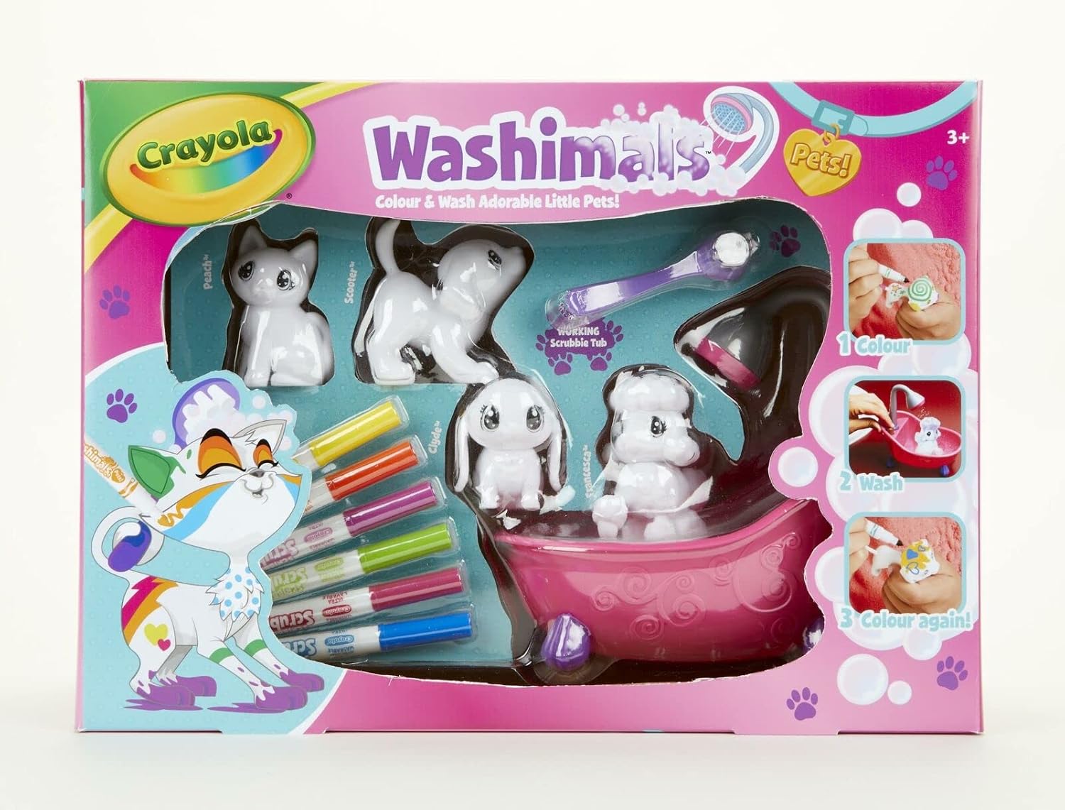 CRAYOLA Washimals Pets - Bathtub Playset | Colour Your Own Washimal ...