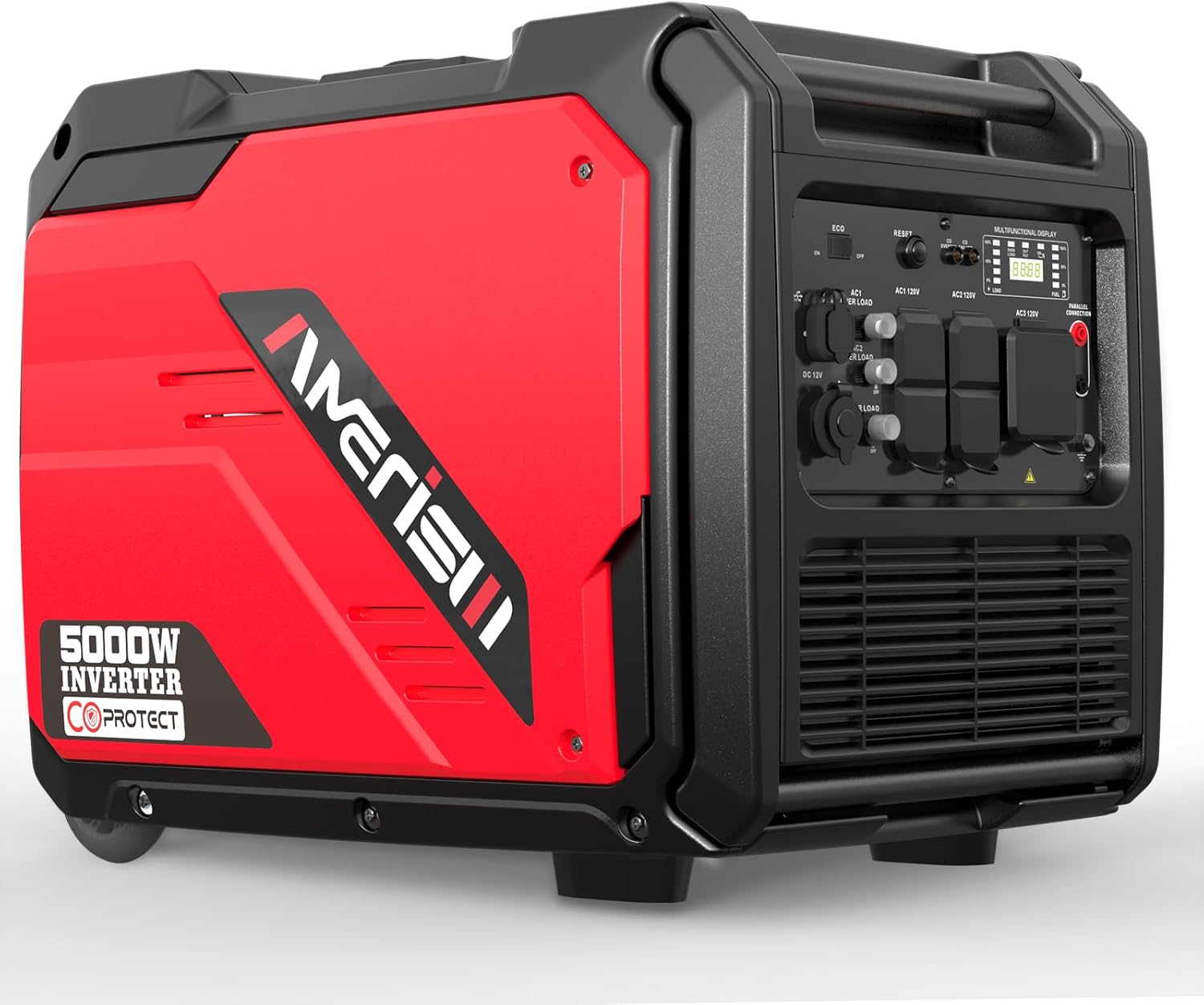 Amazon.com: Amerisun 5000-Watt Gas-Powered Portable Inverter Generator ...