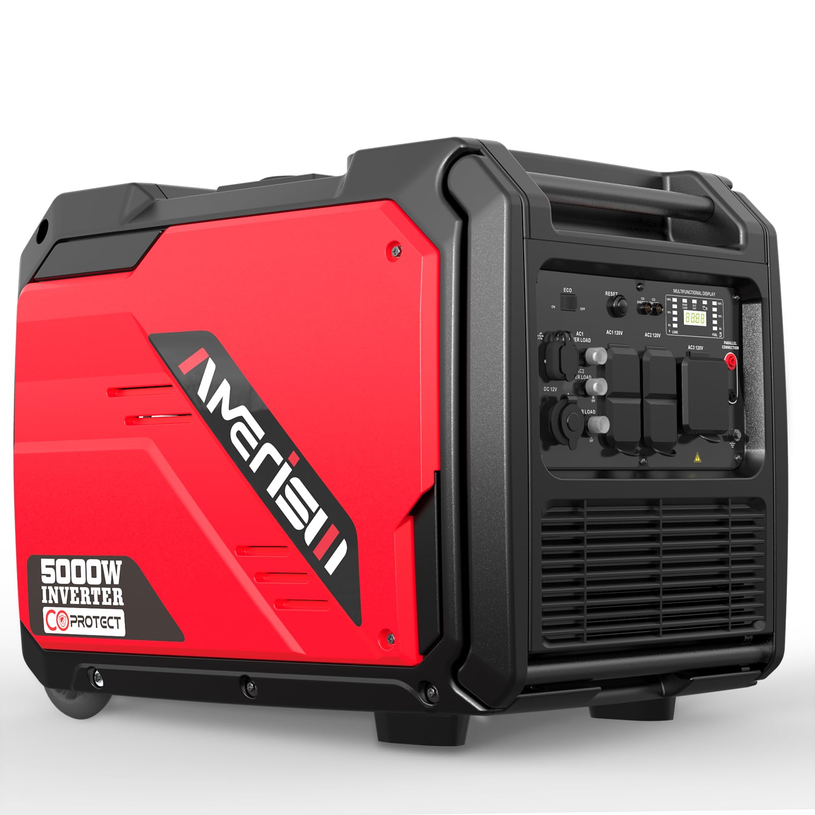 Snapklik.com : Amerisun 5000-Watt Gas-Powered Portable Inverter Generator