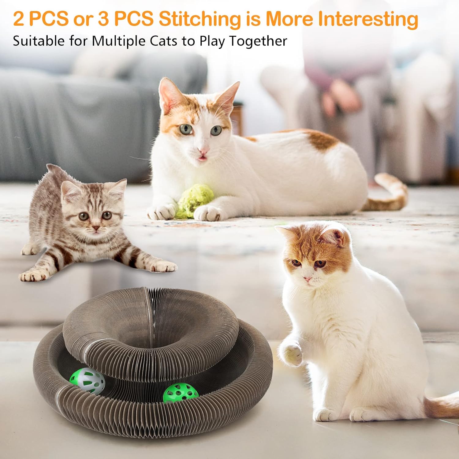 Magic Organ Cat Scratch Board Corrugated Cardboard Toy can be Flipped ...