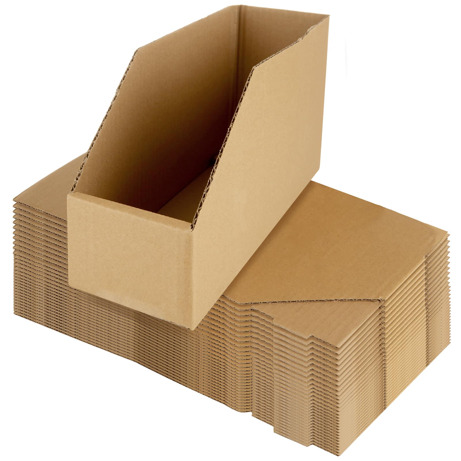 Amazon.com: EATHEATY 40 Pack Cardboard Storage Bins 12x4x6 Inch ...